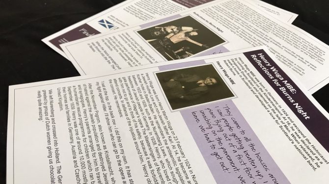 Holocaust Memorial Day Trust | Henry Wuga MBE: Reflections for Burns Night