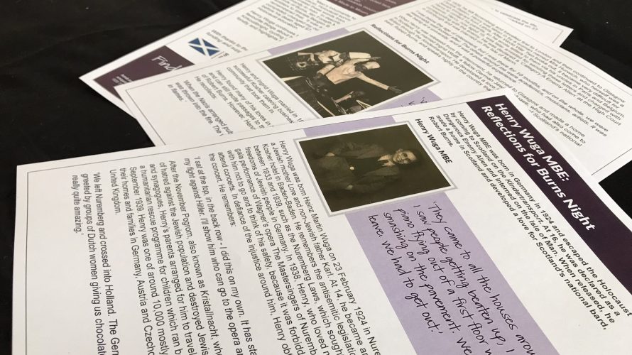 Holocaust Memorial Day Trust | Henry Wuga MBE: Reflections for Burns Night